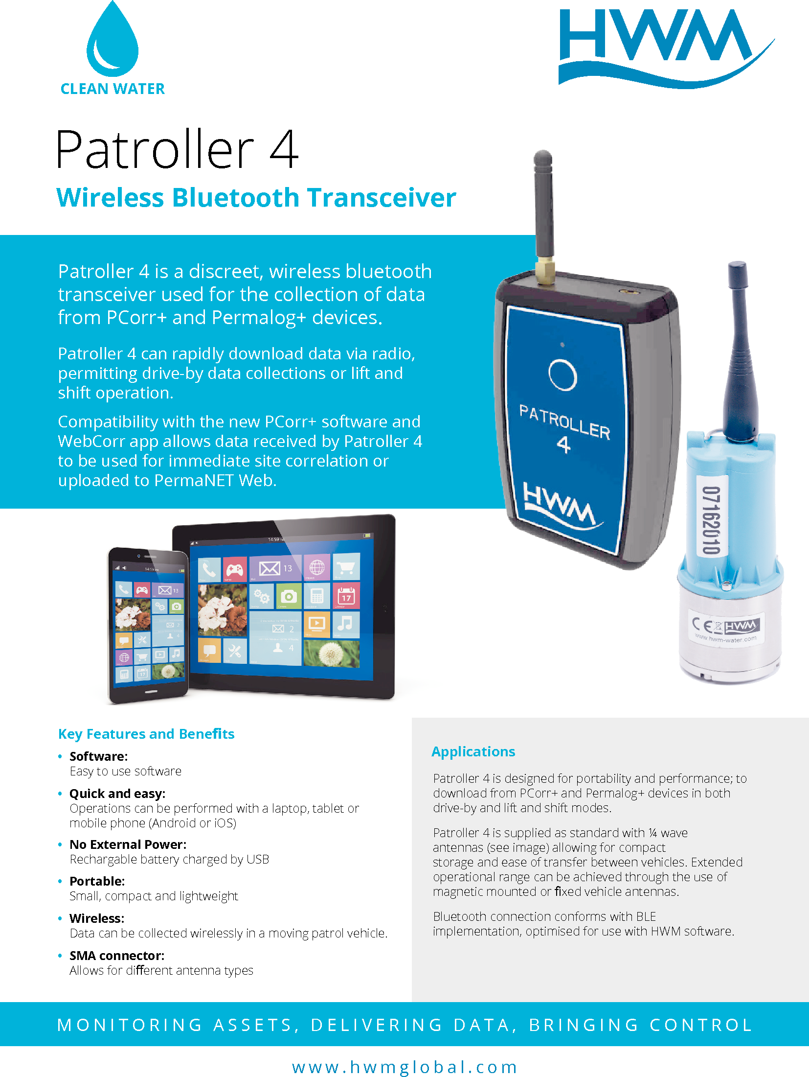 HWM Water 154 Data logger interface with Bluetooth User Manual Patroller 4