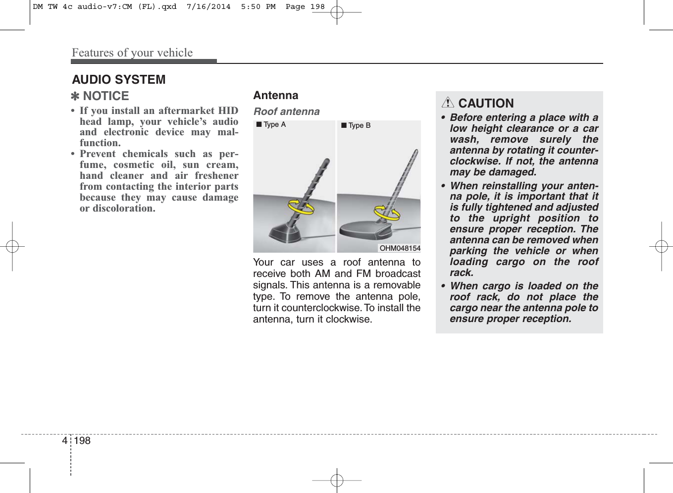 HYUNDAI MOBIS AC1B0DPKN DIGITAL CAR AUDIO SYSTEM User Manual DM TW 4c ...