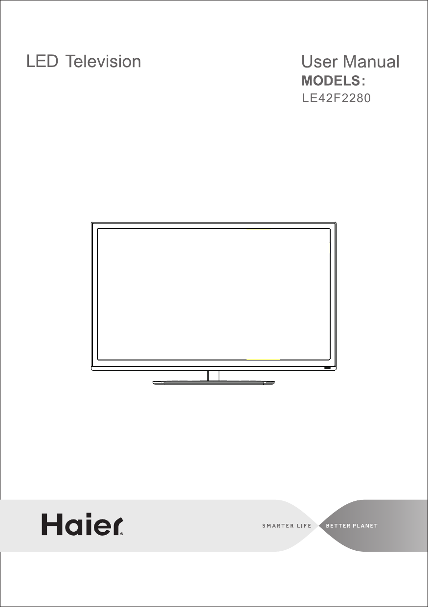 Haier Flat Panel Television Le42F2280 Users Manual 说明书 MG01 02 ...
