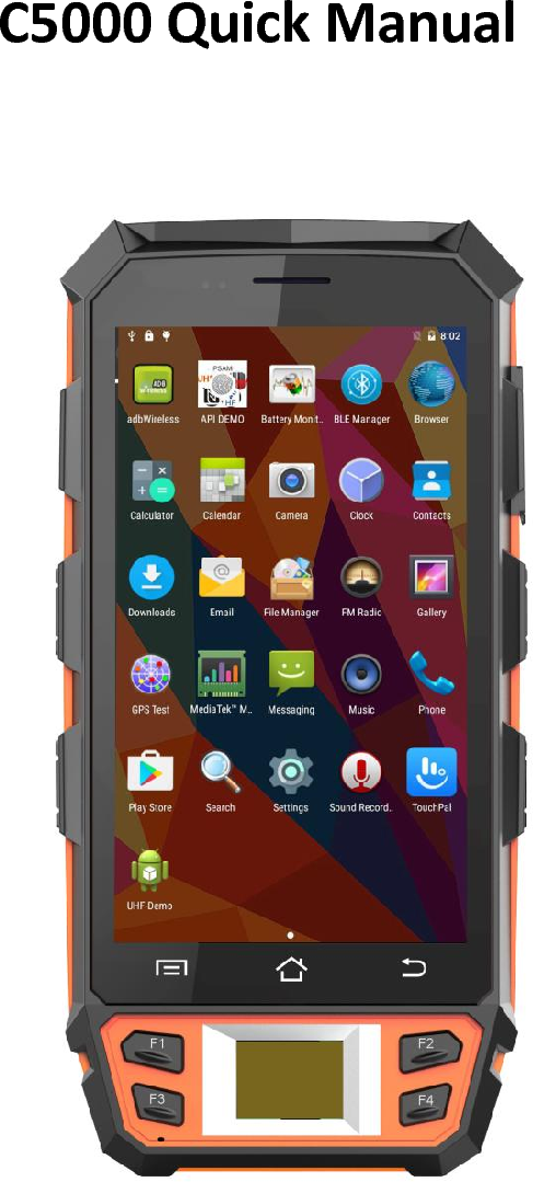 Handheld Wireless Technology C5000 Mobile Data Terminal User Manual ...