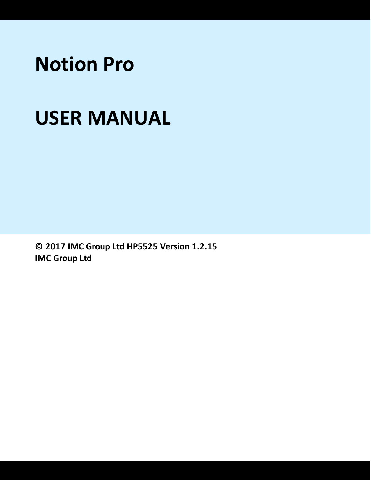 Hanwell Solutions IN-TH001F2 Notion Pro Transmitter User Manual Notion Pro