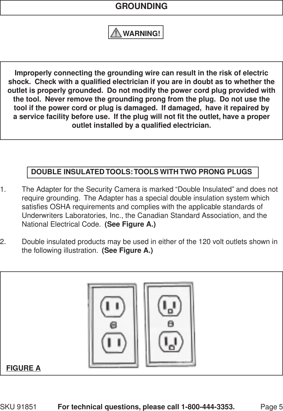 Harbor Freight 91851 Users Manual 91202