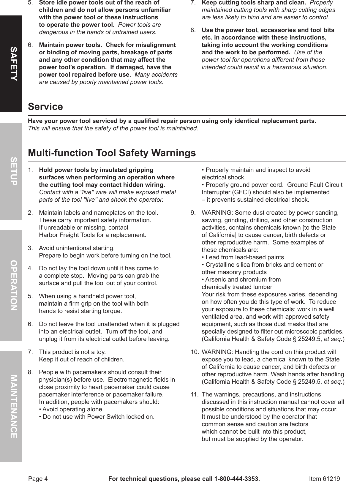Harbor Freight Variable Speed Oscillating Multifunction Power Tool ...
