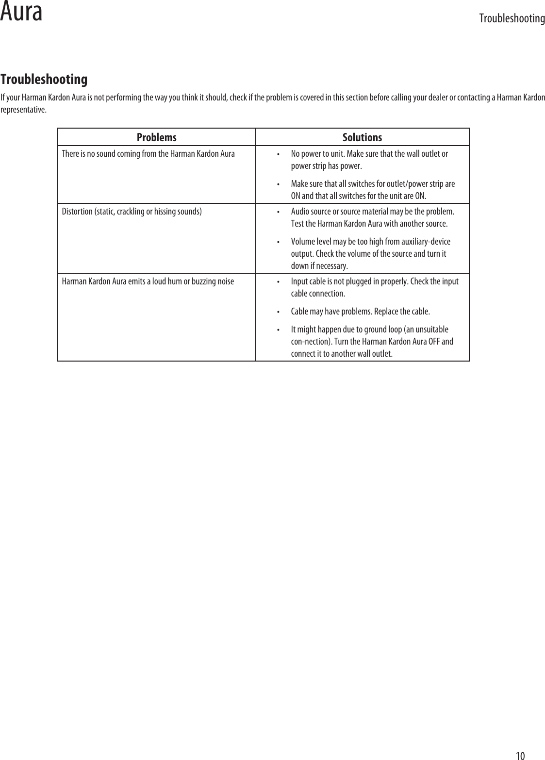 Harman Kardon Aura Owners Manual