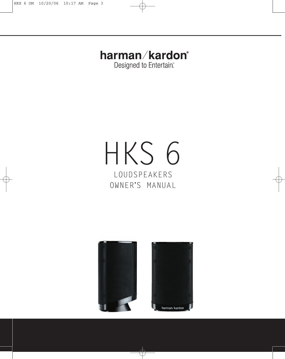 Harman Kardon Hks 6 Users Manual OM