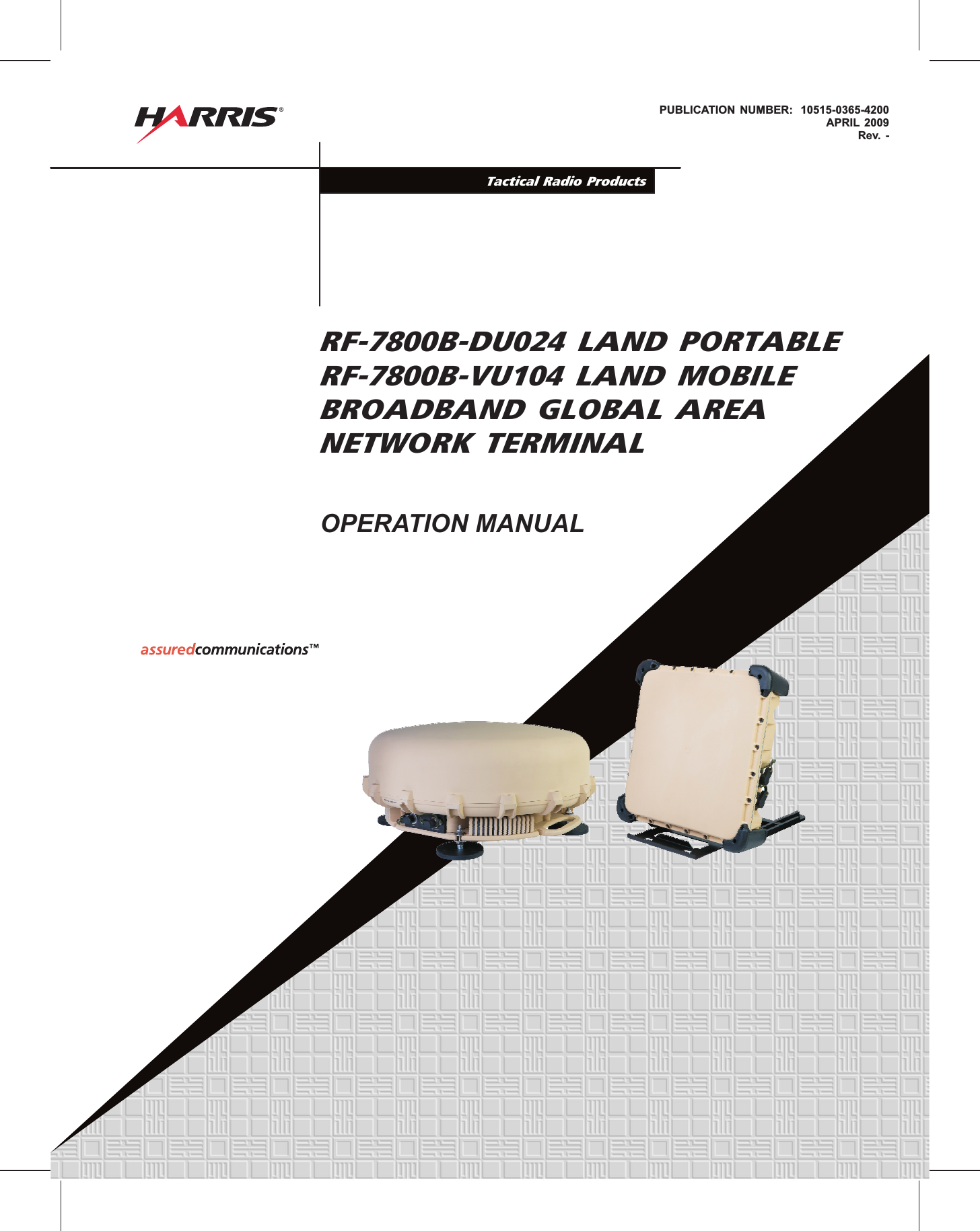 Harris RF Communications Division RF-7800B-DU024 Land Portable BGAN ...