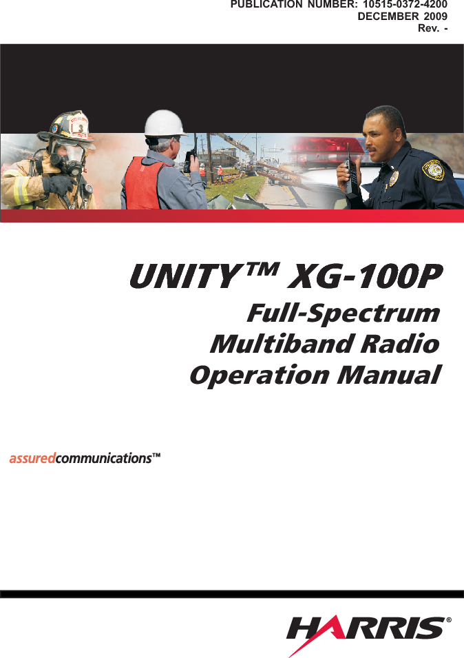Harris RF Communications Division XG-100P00 Unity Multiband Portable ...
