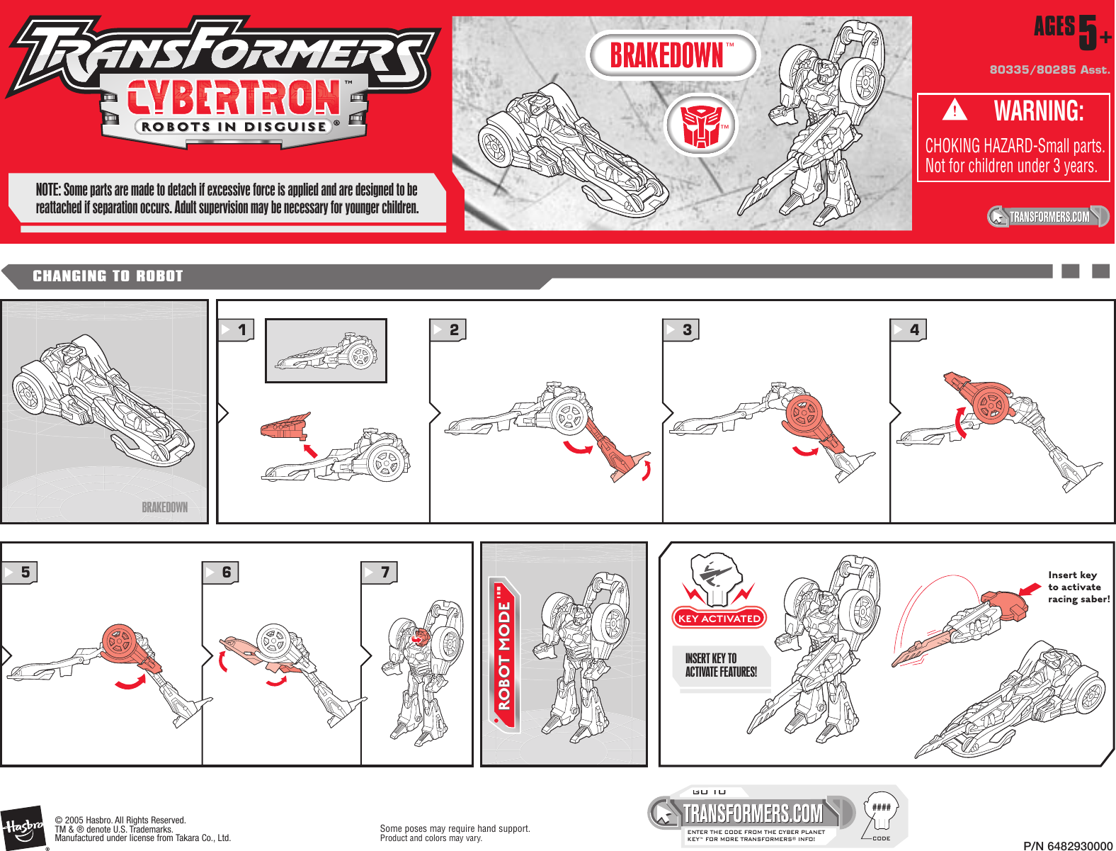 Hasbro Brakedown 6482930000 Users Manual 80335_TF_Brakedown