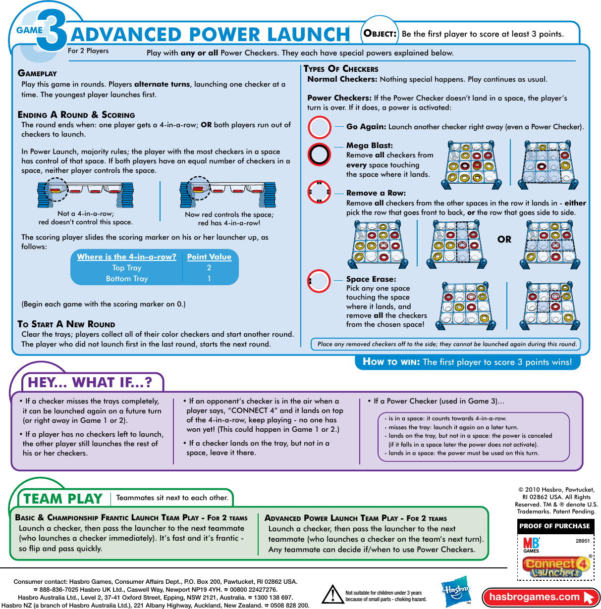 Hasbro Connect 4 Launchers Instruction Manual ManualsLib Makes It Easy ...