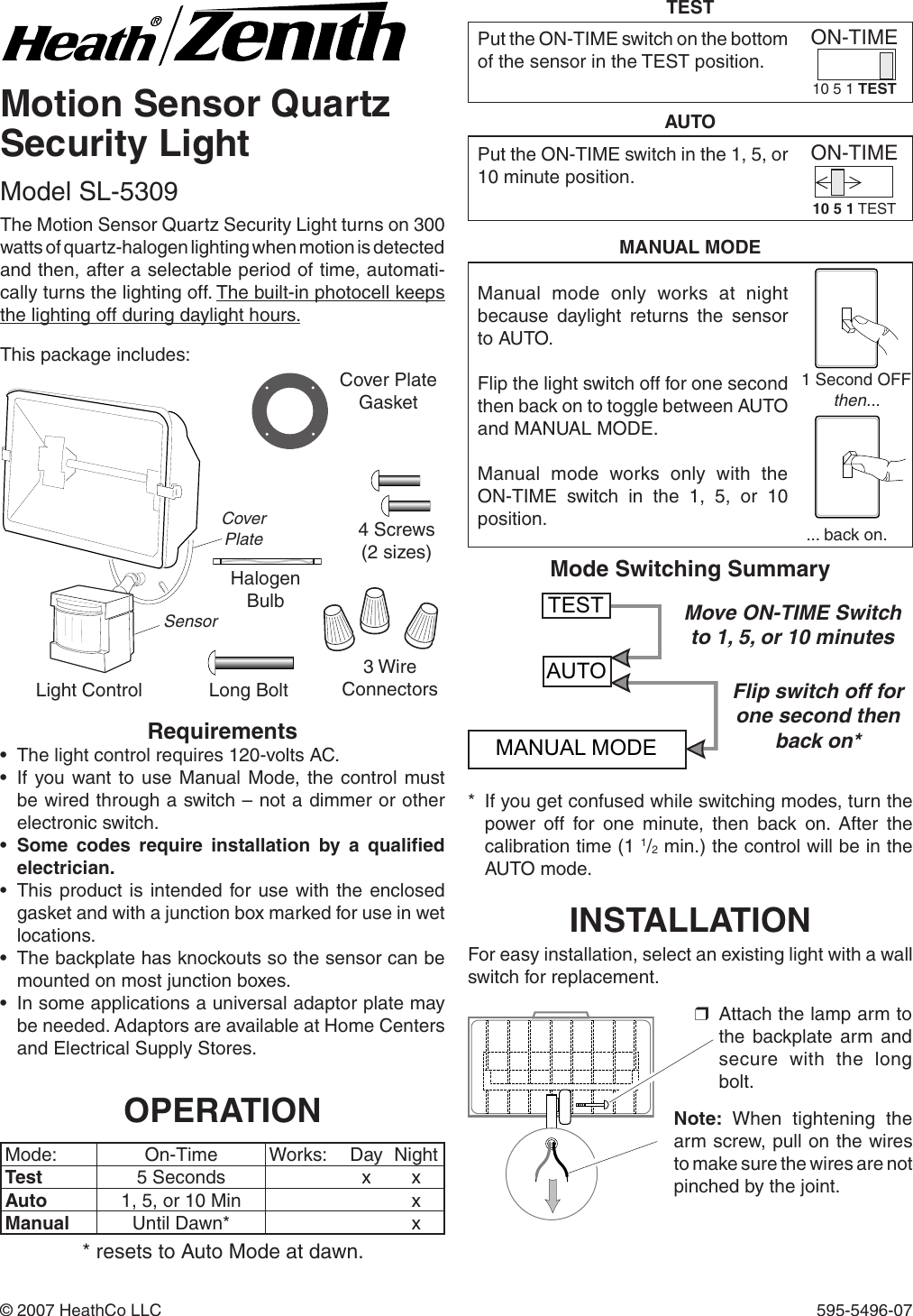 Heath Zenith Motion Sensor Light Switch | Shelly Lighting