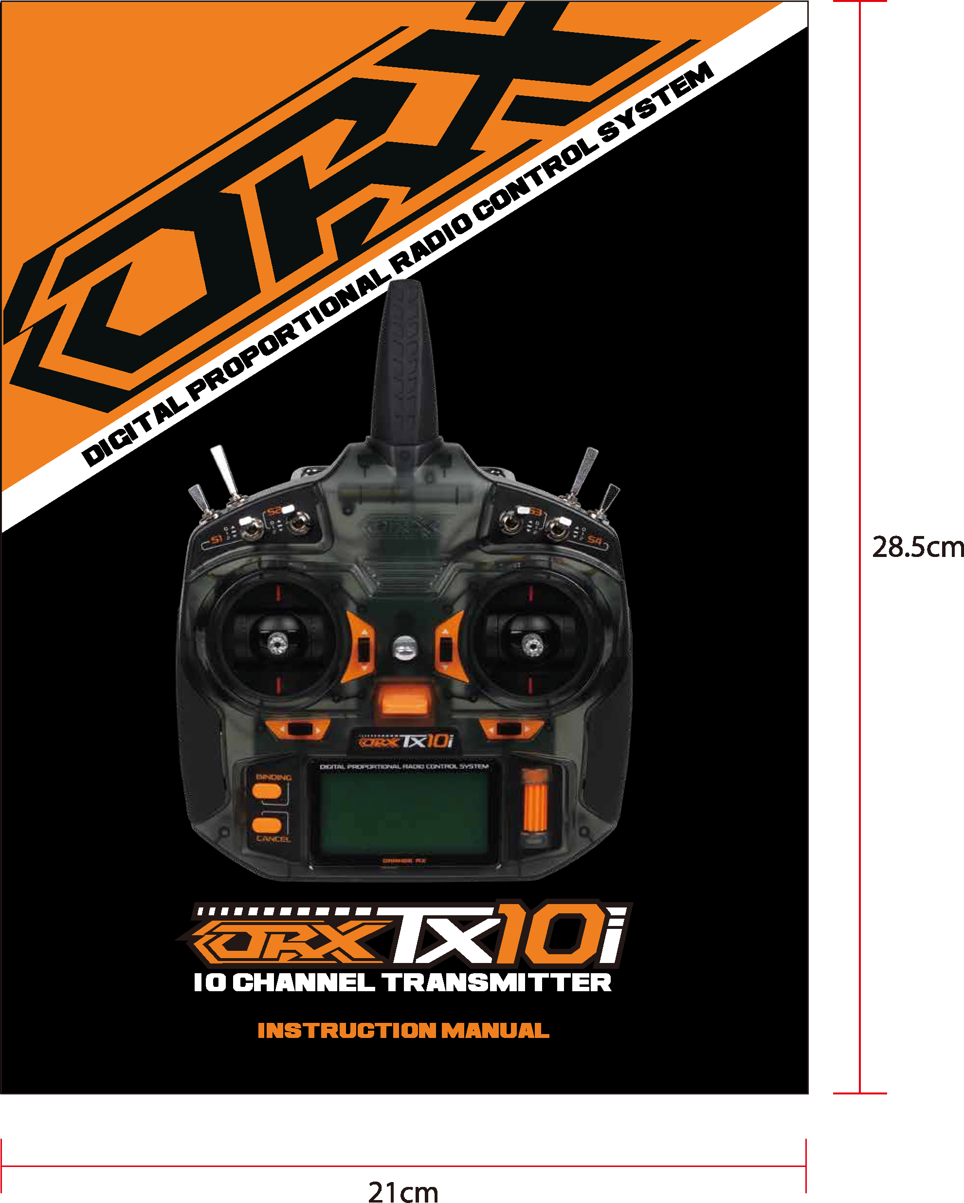 Hextronik I6X00 OrangeRx TX10i 10ch DSMX radio Mode 1 EU User Manual