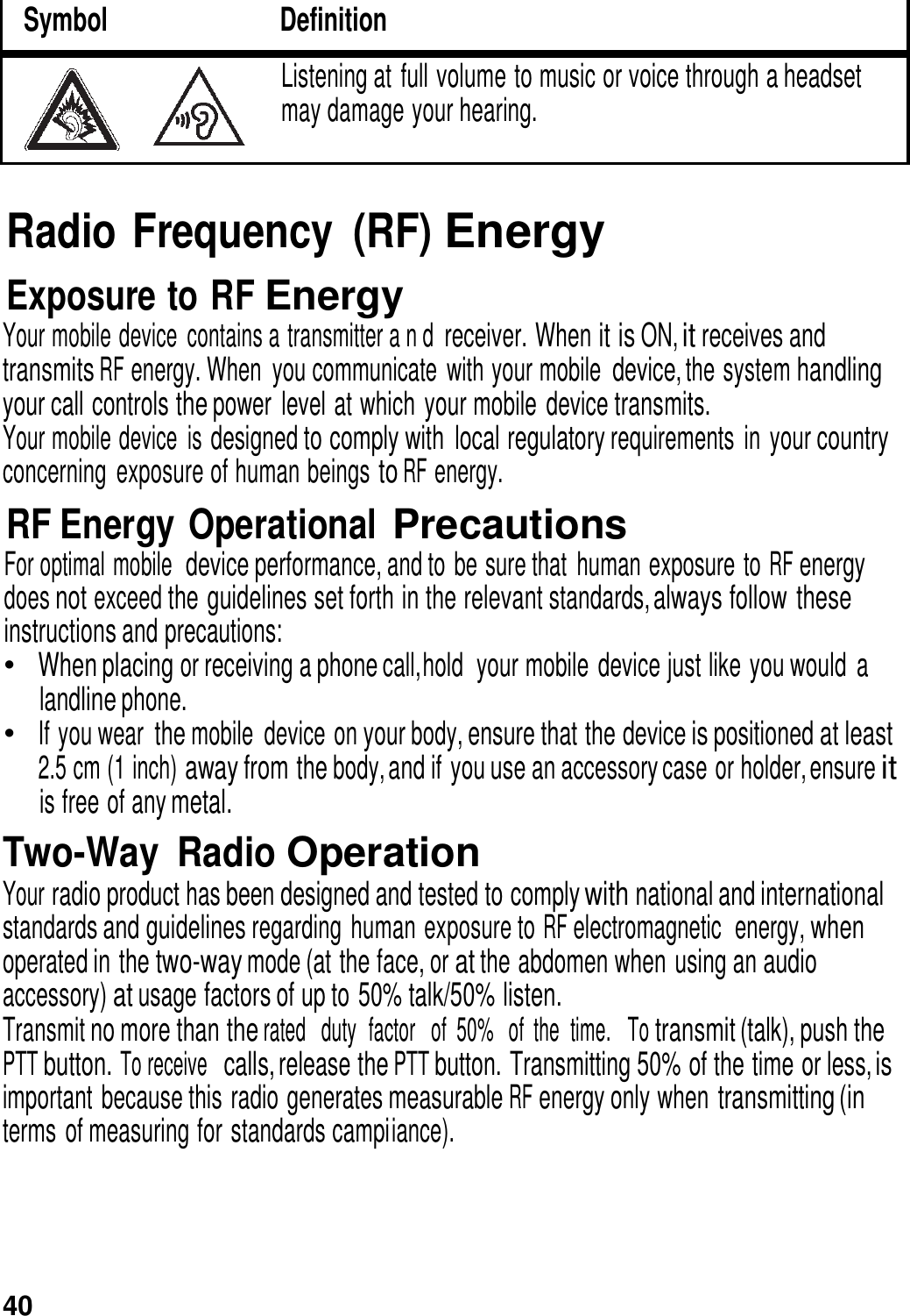 Hi P H375I iDEN Transciever with Bluetooth User Manual