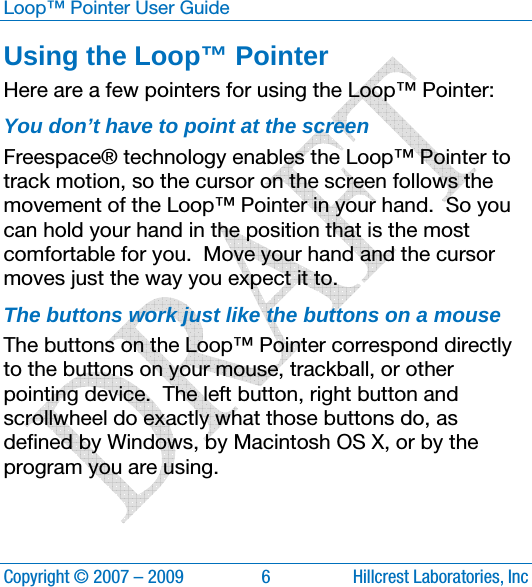 Hirest Laboratories 4 USB RF Transceiver User Manual The Loop Pointer ...