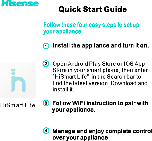 Hisense Communication HISENSEMW13 Wi-Fi Module User Manual hisense eu 14