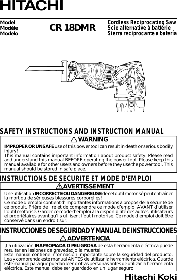 Hitachi Cr 18Dmr Users Manual 01Eng_CR18DMR_US