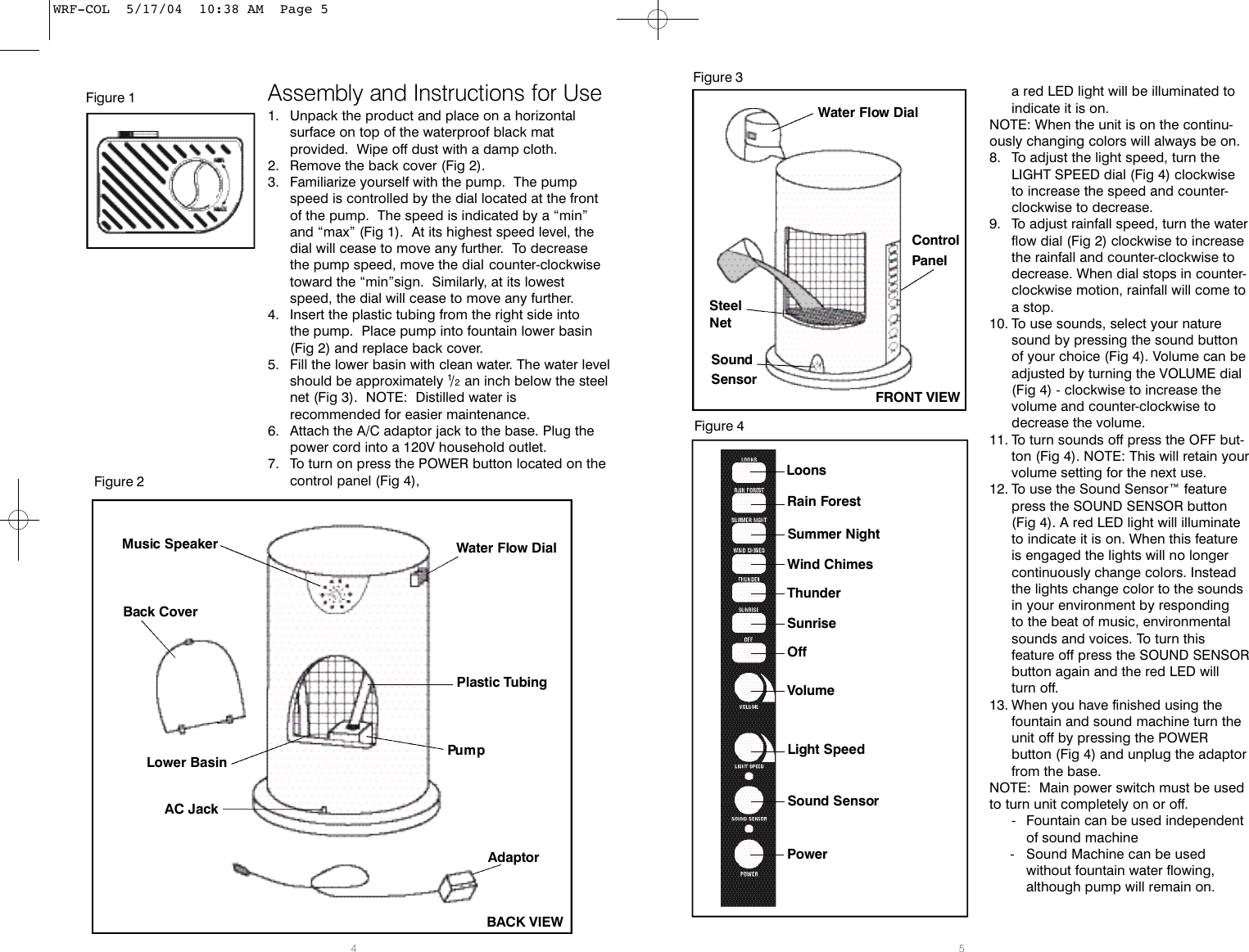 Homedics Wrf Col Users Manual