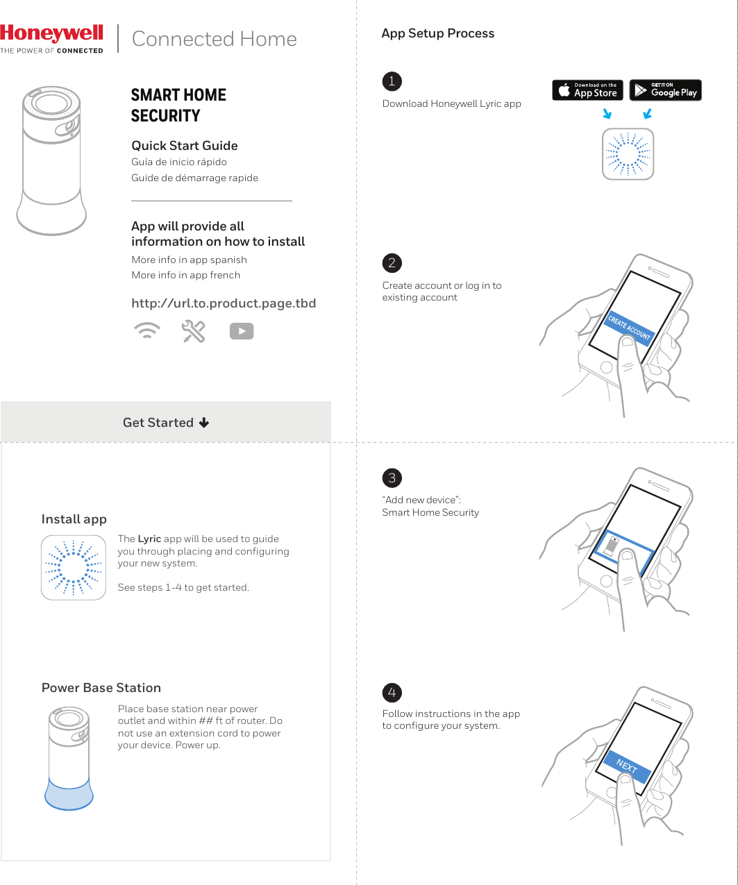 Honeywell 8DLRCHS5200W Smart Home Security Base Station User Manual 33 ...