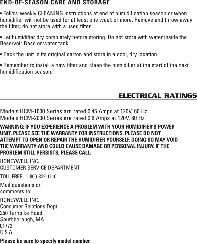 Honeywell Hcm 2000 Users Manual 1/2/2001 OM/NA