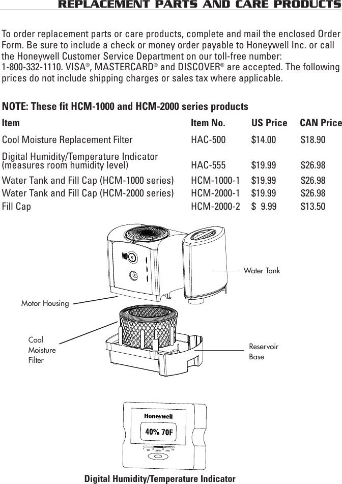 Honeywell Hcm 2000 Users Manual 1/2/2001 OM/NA