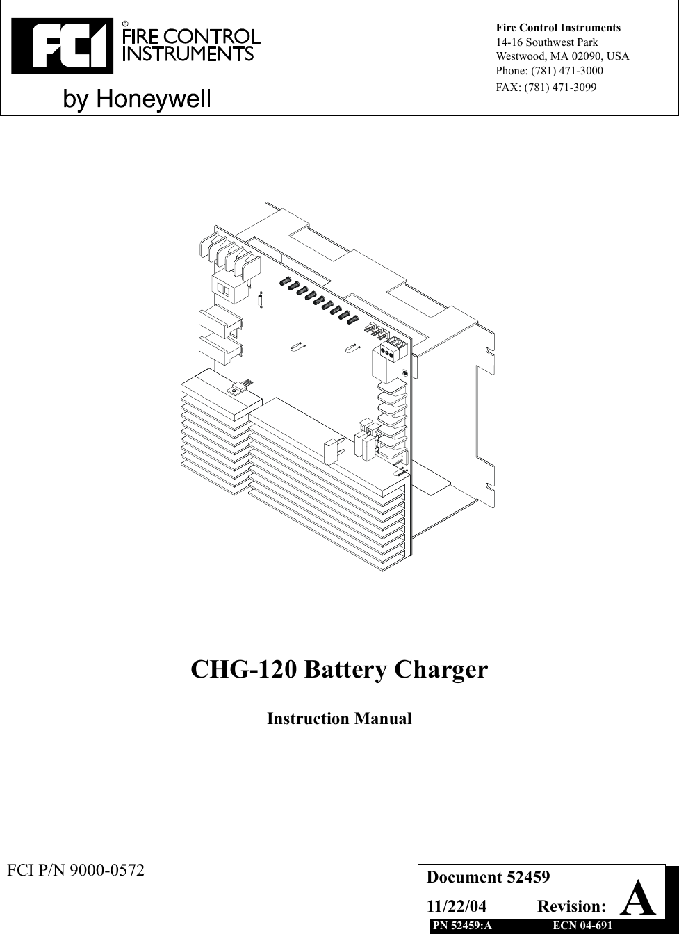 Honeywell Battery Charger Chg 120 Users Manual FCICHG 120_COMPENGLA0