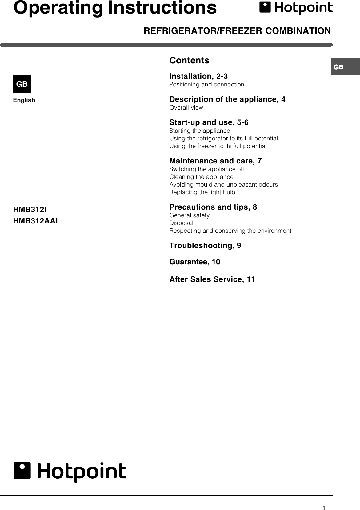 Hotpoint Hmb312Aai Users Manual 44802gb