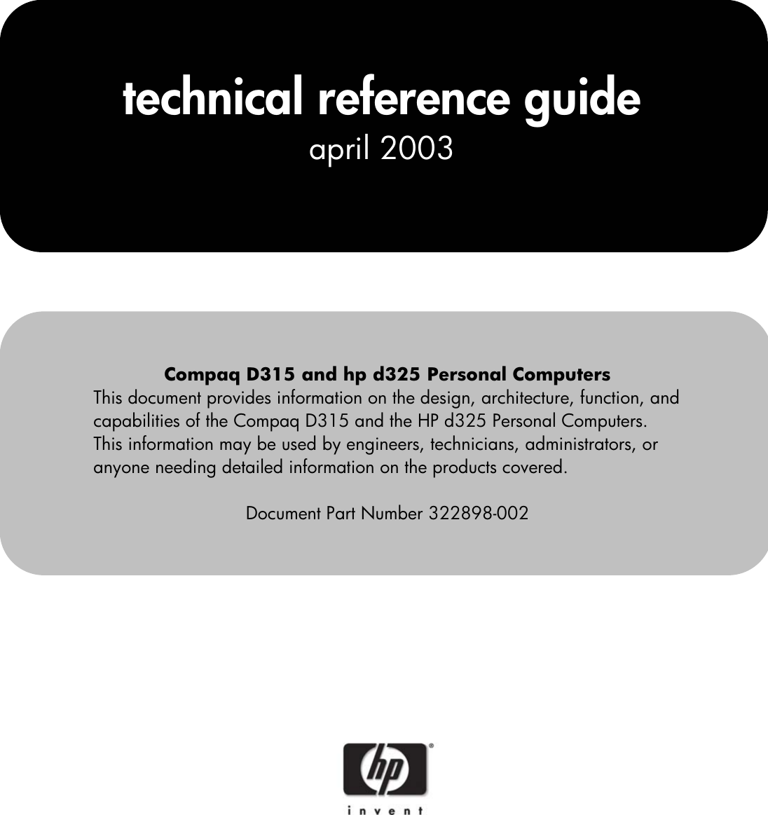 Hp D315 Users Manual