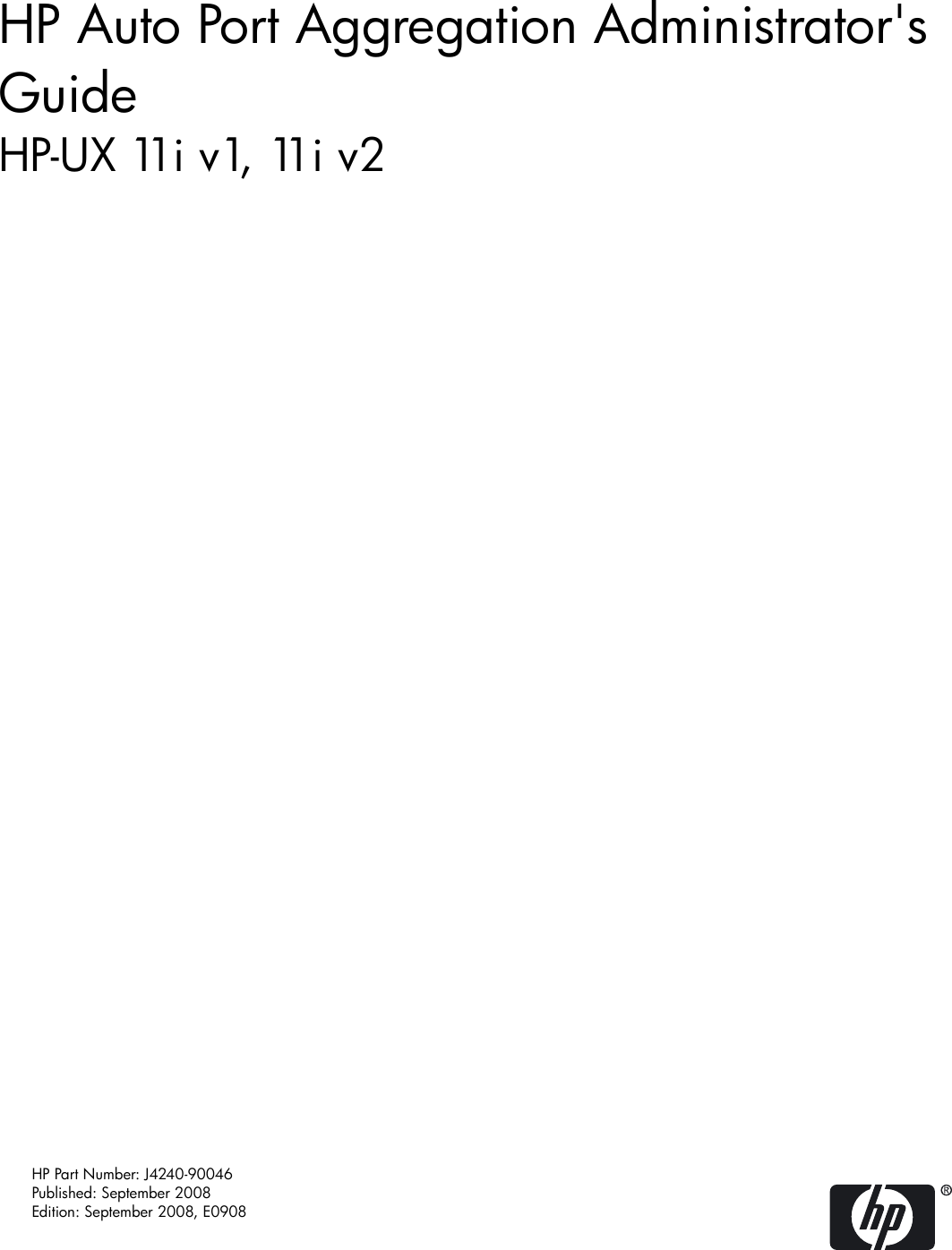 Hp Ux Auto Port Aggregation Apa Software Administrators Guide ...