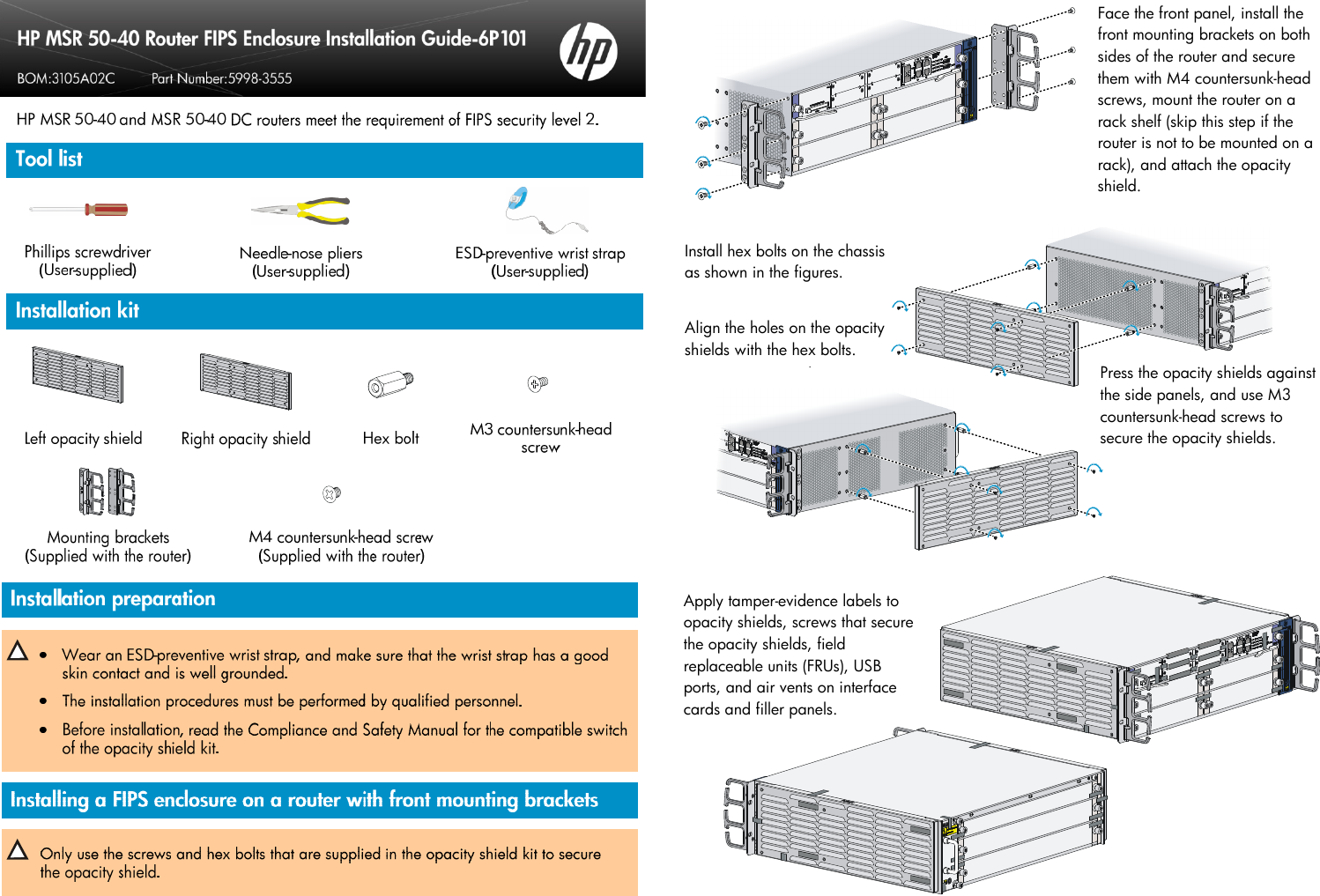 Hp Msr50 Series Installation Manual