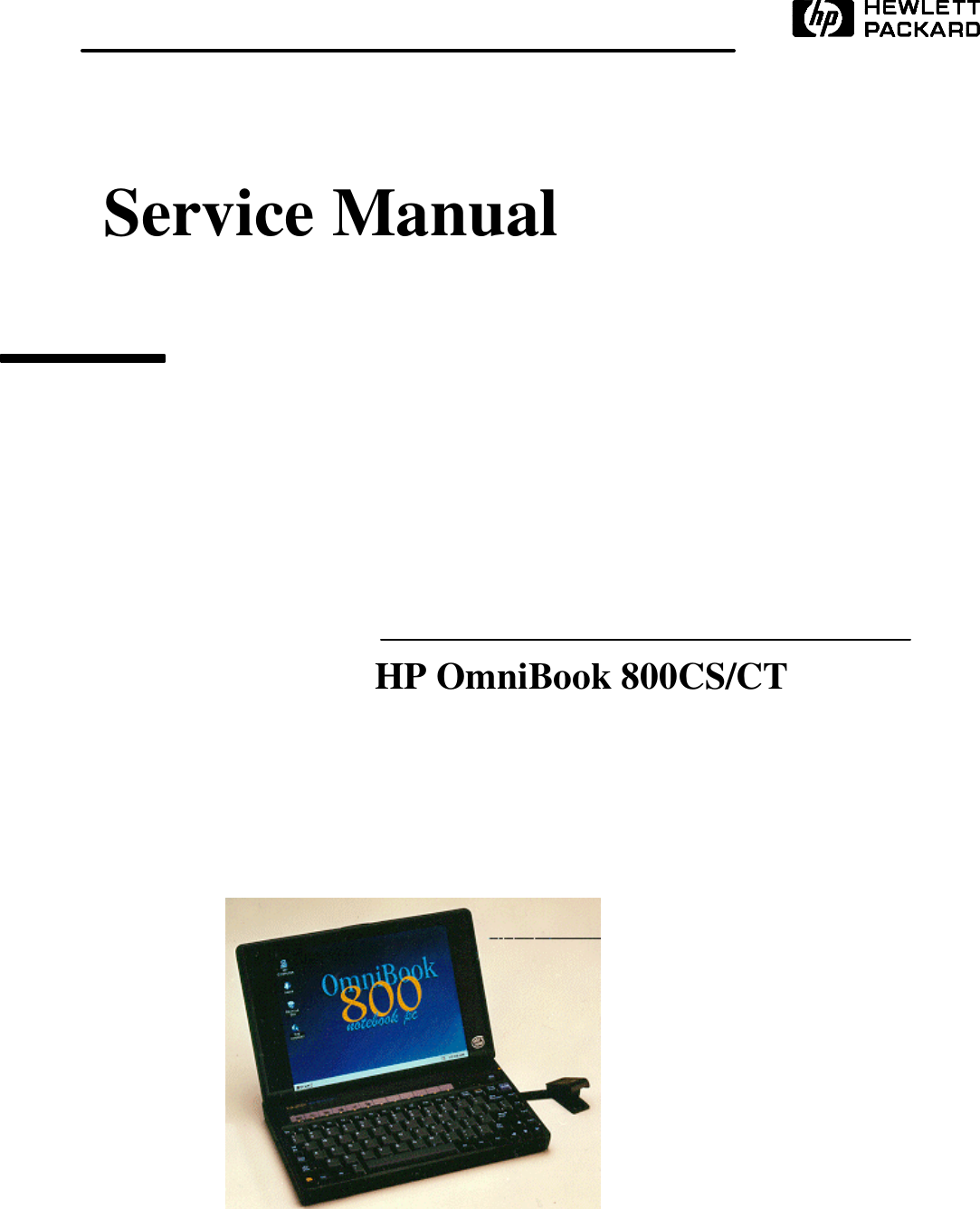 Hp Omnibook 800Ct Users Manual 800CS/CT PC Service Manual, F1360 90049