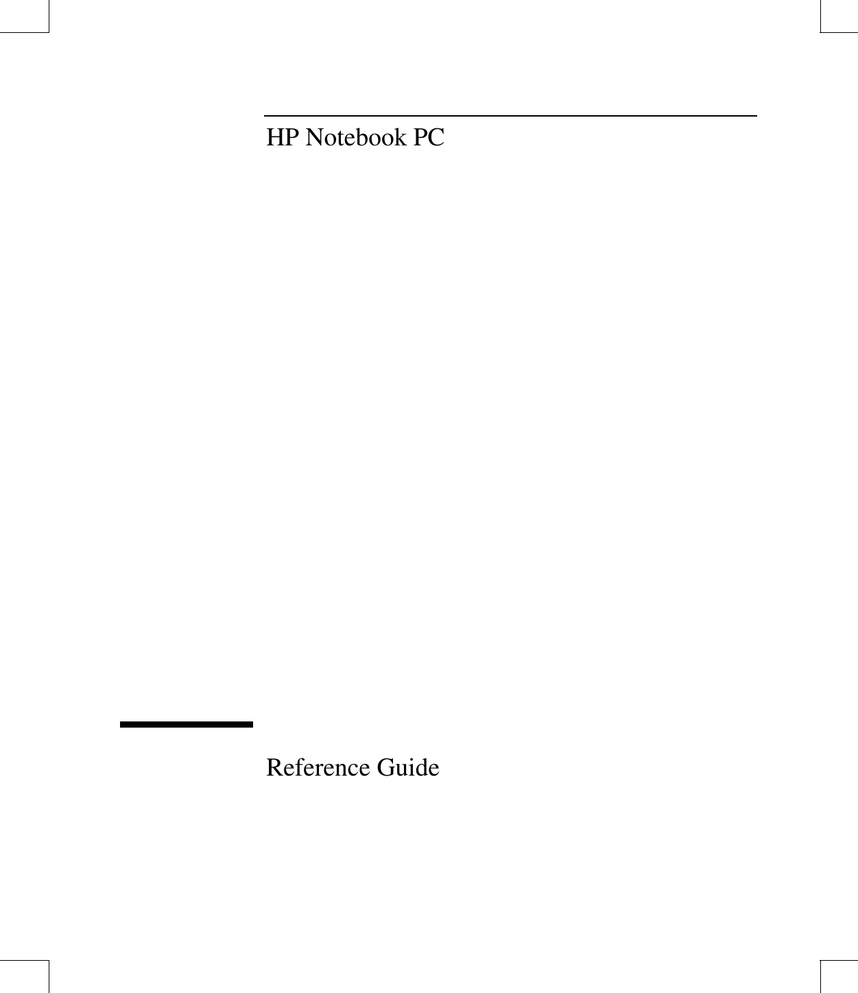 Hp Pavilion Crvsa 02T1 75 Users Manual Notebook Series Reference Guide