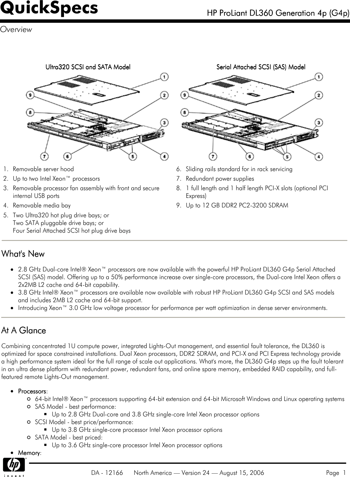 Hp Proliant Dl360 Users Manual Generation 4p (G4p)