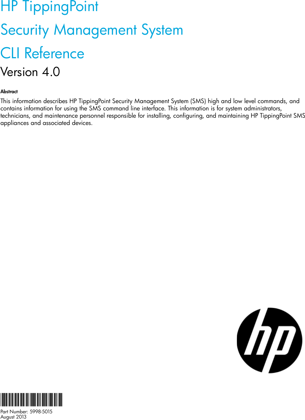 Hp Tippingpoint Next Generation Firewall Series Cli Reference Guide ...