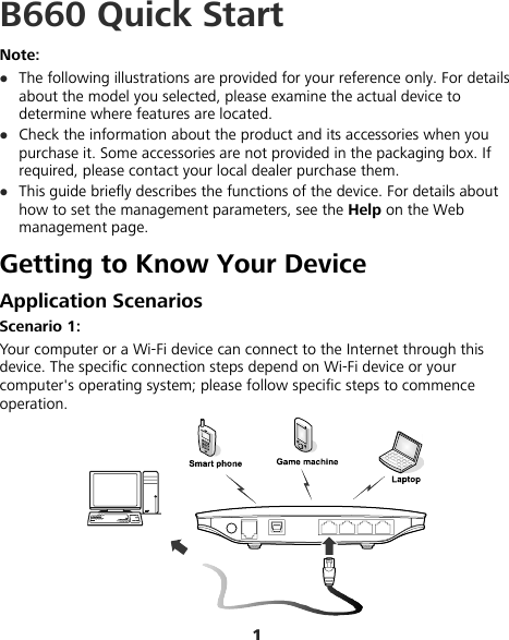 Huawei Technologies B660-44 Wireless Gateway User Manual