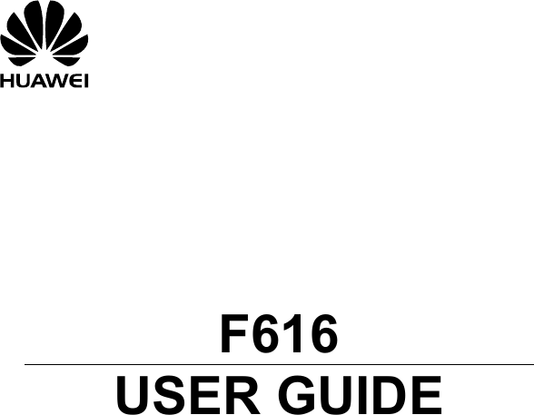 Huawei F616 User Guide 01 EN VDF Ireland