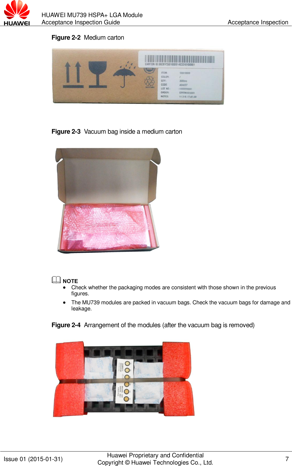 Huawei 目录 (Contents) MU739 HSPA LGA Module Acceptance Inspection Guide ...