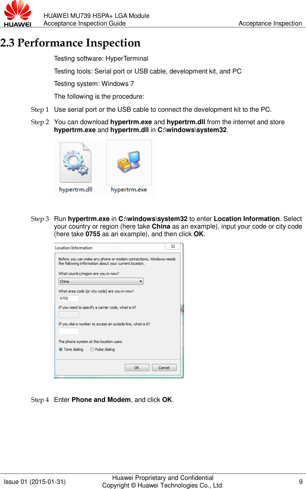 Huawei 目录 (Contents) MU739 HSPA LGA Module Acceptance Inspection Guide ...