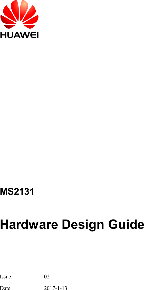 Huawei MS2131 Hardware Design Guide (V200R001 02, English)