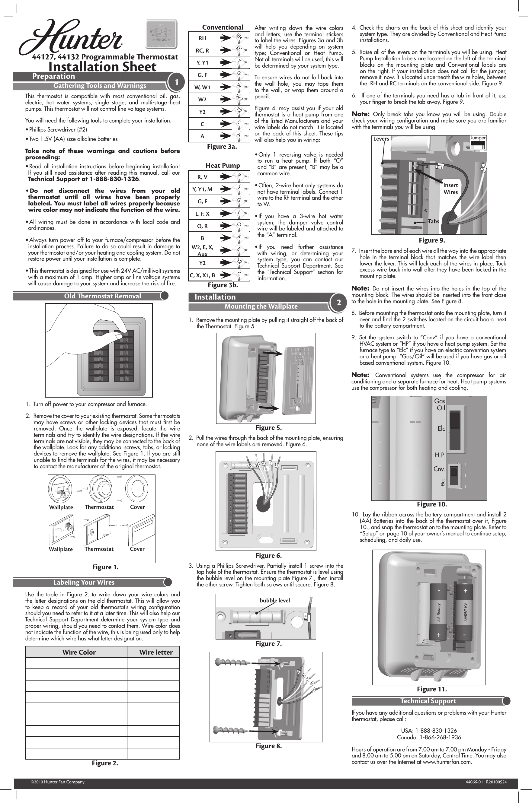 Hunter Fan 44127 Users Manual