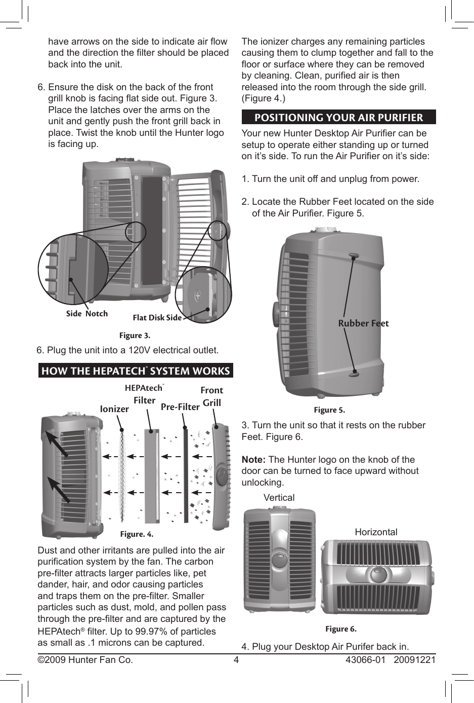 Hunter Fan Hepatech 30700 Users Manual
