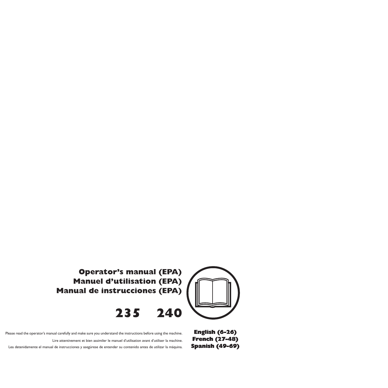 Husqvarna 235 240 Epa 2011 05 Owner S Manual OM, 235, 240, EPA, 05, EN ...