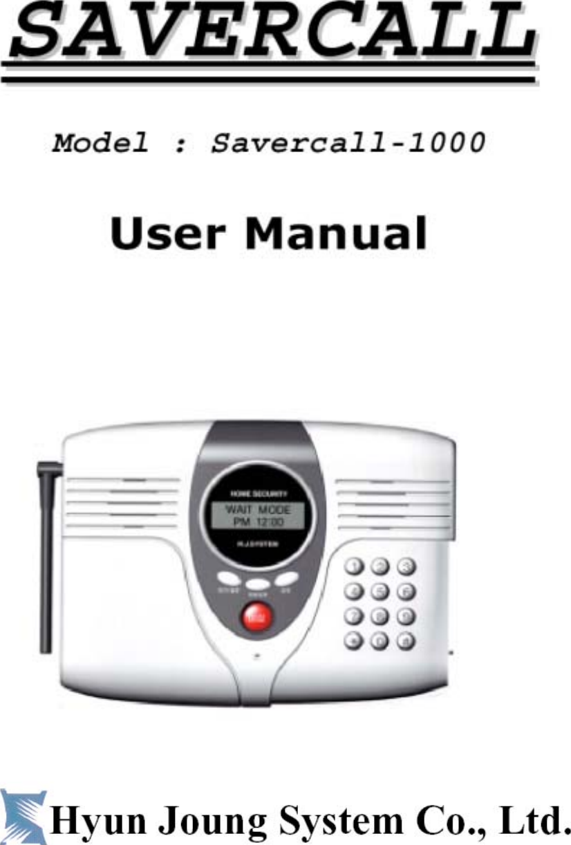 Hyun Joung System HJ-MD100F Monitor Detector User Manual users manual