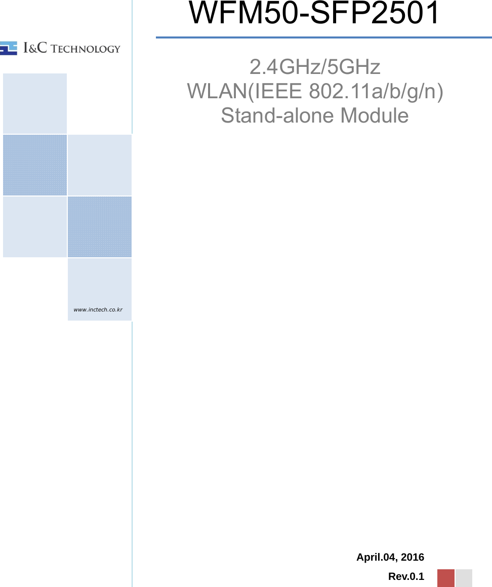 I and C Technology WFM50-SFP2501 Wifi module User Manual WFM50 SFP2501 ...