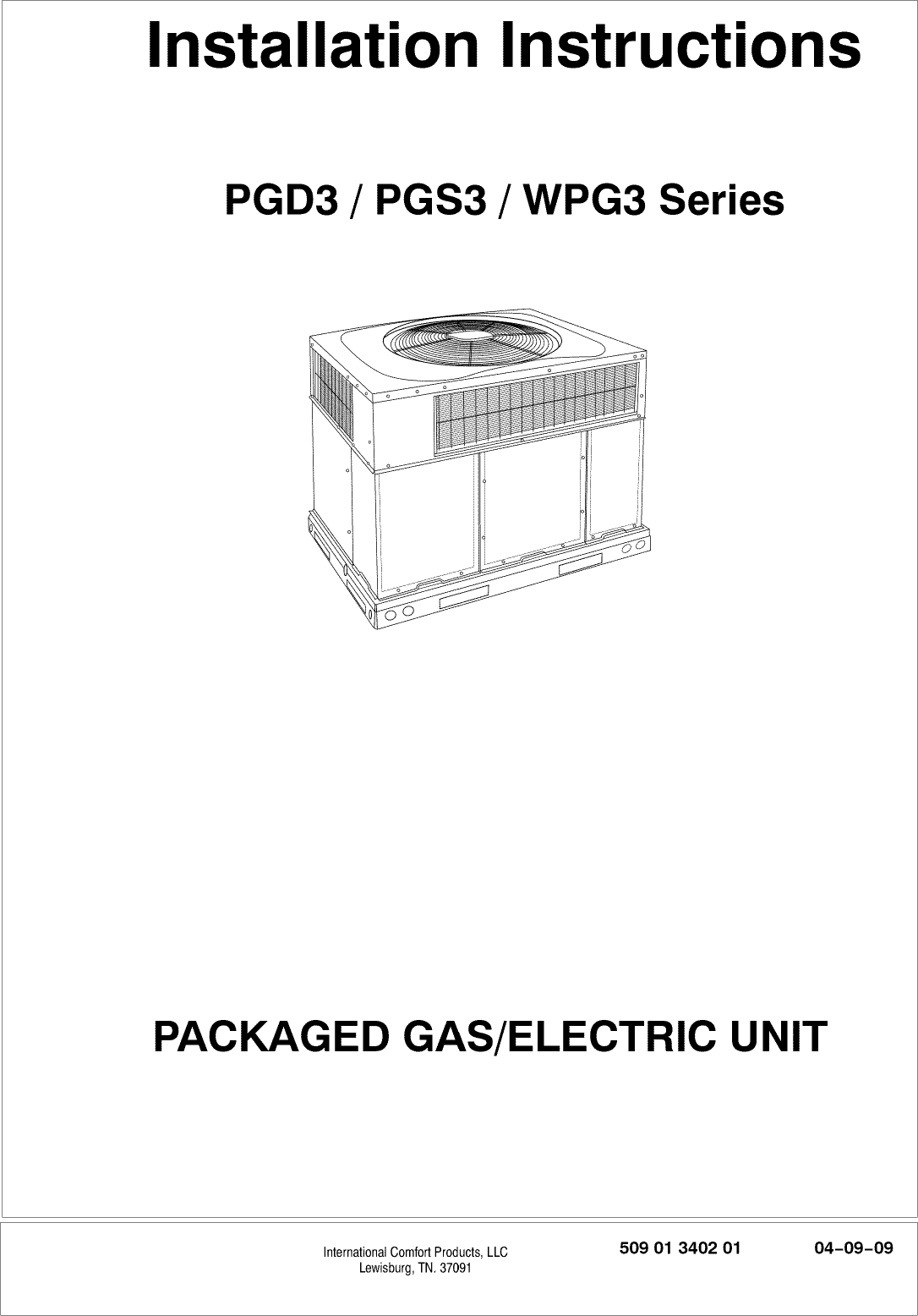 ICP Package Units(both Units Combined) Manual L0909100