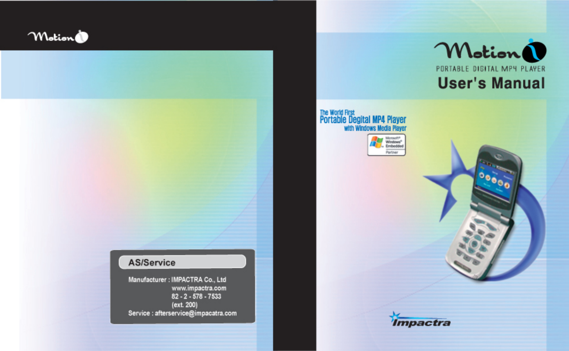 IMPACTRA IMS-100B Portable A/V Player User Manual 1 of 3