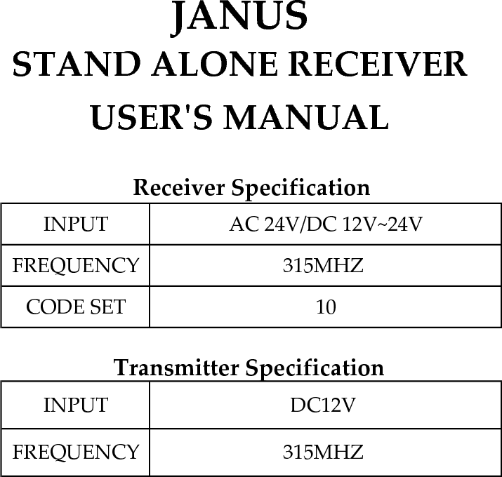 INNO DIGIC INNOTX1000 INNO 1000 TRANSMITTER User Manual