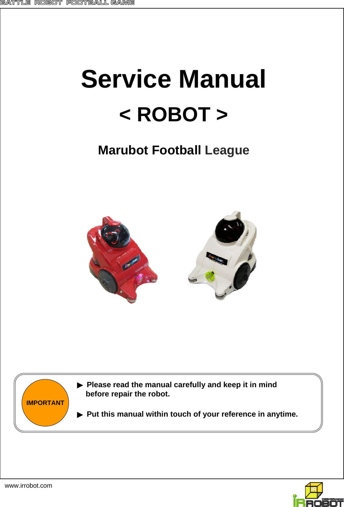 IR Robot IRMP0200001 Marubot User Manual