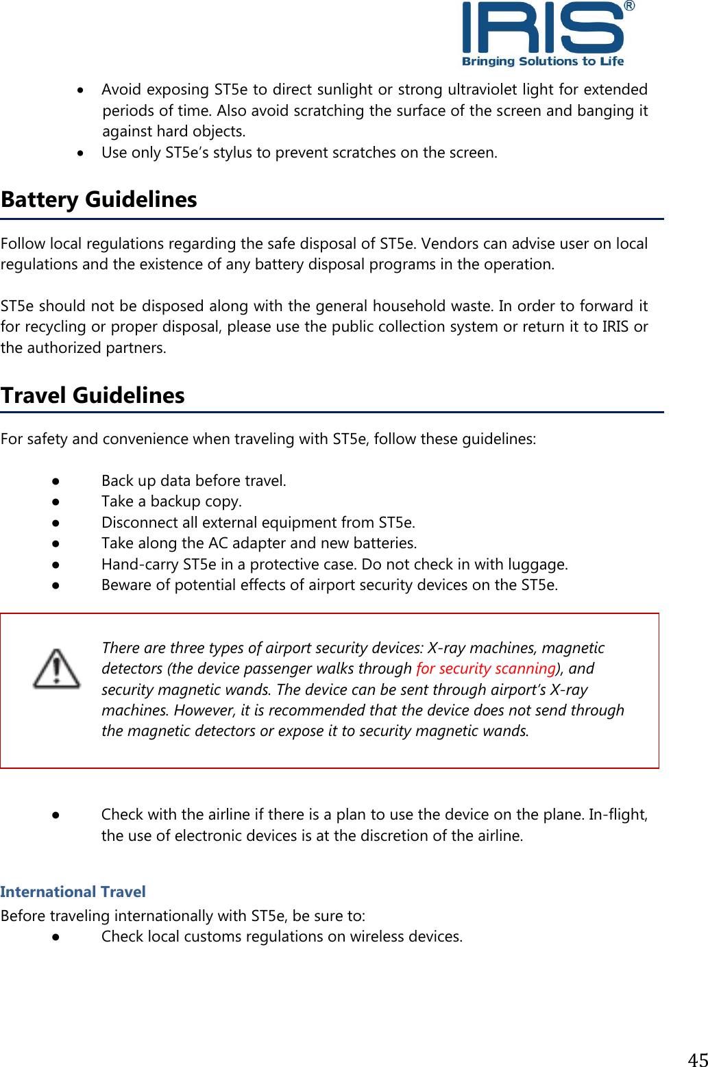 IRIS Berhad ST5 Smart Terminal User Manual Manual
