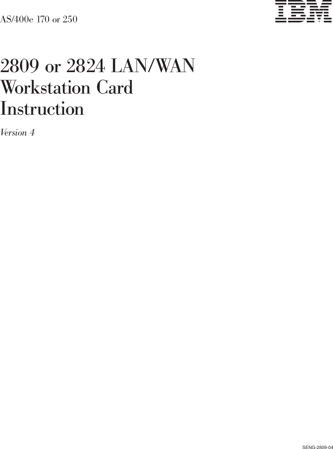 Ibm 2809 Users Manual