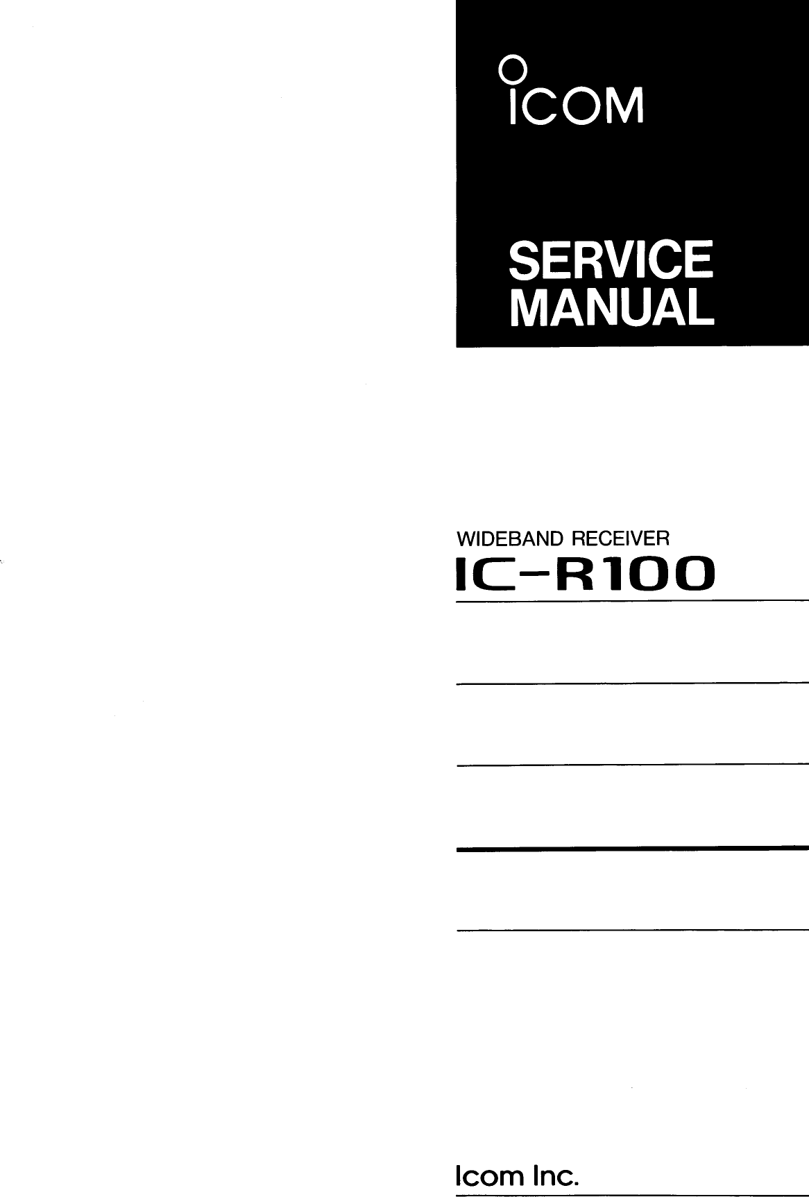 Icom Ic R100 Users Manual