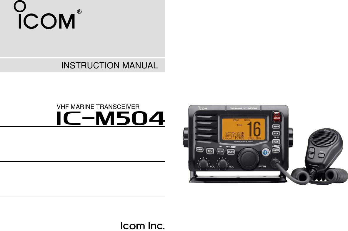 Icom Im504 Users Manual
